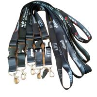 China Custom Sublimation Lanyards 1 Color Printing Safety Buckle 90cm Polyester for Travel Agency for sale