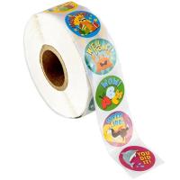 China 1 inch 25mm Round Stickers 500 Pcs Cute Animals Labels for School Rewards Teachers for sale