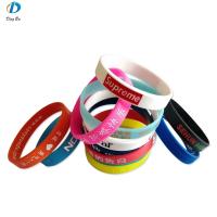 China Custom Silicone Wristband Bracelet 202x12x2mm ISO9001 Fundraising Event Promotional for sale