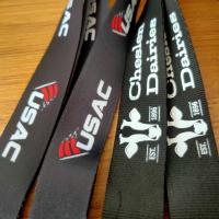 China Custom Sublimation Lanyards 1 Color Printing Safety Buckle 90cm Polyester for Travel Agency for sale