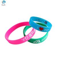 China Custom Silicone Wristband Bracelet 202x12x2mm ISO9001 Fundraising Event Promotional for sale