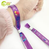China Custom Sublimation Woven Lanyard Wristband 350x15mm Disposable for Festival Events for sale