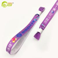 China Custom Sublimation Woven Lanyard Wristband 350x15mm Disposable for Festival Events for sale