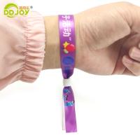 China Custom Sublimation Woven Lanyard Wristband 350x15mm Disposable for Festival Events for sale