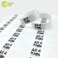 China Customizable Tyvek Wristbands for Events 250x19mm Waterproof Adhesive Closure for sale