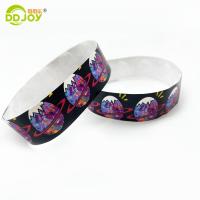 China Customizable Tyvek Wristbands for Events 250x19mm Waterproof Adhesive Closure for sale