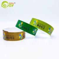China Custom Logo Tyvek Wristbands for Adults and Kids 250x25mm One Time Use Paper Wristband for VIP Events for sale