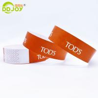 China Custom Logo Tyvek Wristbands for Adults and Kids 250x25mm One Time Use Paper Wristband for VIP Events for sale