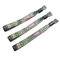 China Custom Logo Polyester Wristbands 350x15mm for Events Festivals Parties in Multiple Colors for sale
