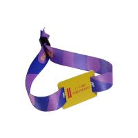 China Custom Logo Polyester Wristbands 350x15mm for Events Festivals Parties in Multiple Colors for sale
