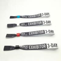 China Custom Logo Polyester Festival Wristband 350x15mm Waterproof Secure Lock for Events for sale