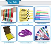 China Custom Logo Polyester Festival Wristband 350x15mm Waterproof Secure Lock for Events for sale