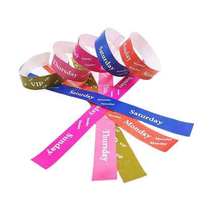 China Custom Tyvek Wristband 250x25mm Waterproof Event Admission Wristband for Guest VIP Vendor for sale