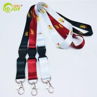 China Custom Polyester Lanyards 1cm Width 90cm Length with Card Holder Keychain for ID Badge for sale