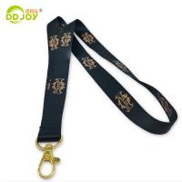 China Custom Polyester Lanyards 1cm Width 90cm Length with Card Holder Keychain for ID Badge for sale