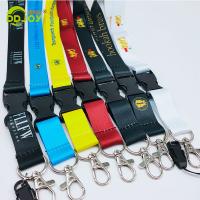 China Custom Polyester Lanyards 1cm Width 90cm Length with Card Holder Keychain for ID Badge for sale