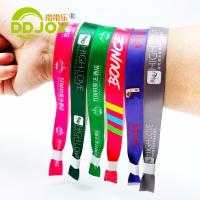 China Custom Logo Waterproof Adjustable Festival Wristband 350x15mm Recycled Cloth for sale