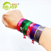 China Custom Logo Waterproof Adjustable Festival Wristband 350x15mm Recycled Cloth for sale