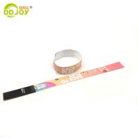 China Custom Logo Disposable Tyvek Wristbands 250x19mm Waterproof Paper Bracelets for Events for sale