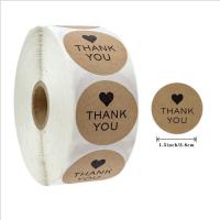 China Custom Cartoon Sticker with Hearts 1.5 Inch 500 Labels Per Roll Self-Adhesive Paper for sale
