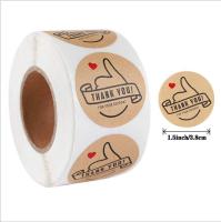 China Custom Cartoon Sticker with Hearts 1.5 Inch 500 Labels Per Roll Self-Adhesive Paper for sale