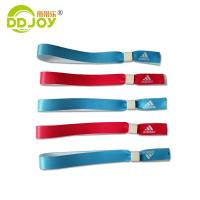 China Custom Polyester Satin Fabric Wristbands 350x15mm for Events Festivals Parties for sale