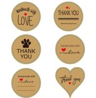 China Custom Cartoon Sticker with Hearts 1.5 Inch 500 Labels Per Roll Self-Adhesive Paper for sale