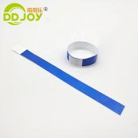 China Blue Tyvek Admission Wristbands 3/4 Inch with Serial Numbers for Events for sale