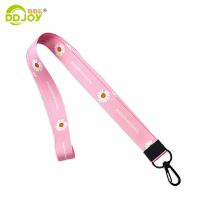 China Thermal Transfer Printing Flat Polyester Single Custom Sublimation Lanyards With Logo for sale