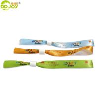 China Custom Polyester Fabric Wristbands 350x15mm One Time Use for Events Festivals for sale
