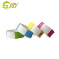 China Custom Logo Dupont Paper Wristband 250x25mm for Multipurpose Meeting Admission for sale