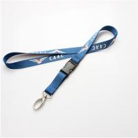 China Custom Logo Polyester Lanyards 90cm x 1.5cm with Heat Transfer Steel Bead for sale