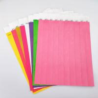 China Customized Tyvek Paper Wristband 250x19mm Waterproof Event Wristband with Printed Logo for sale