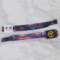 China Custom RFID Chip Wristbands with Logo Printing 350x15mm for Events Festivals Parties for sale