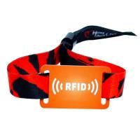 China Custom RFID Chip Wristbands with Logo Printing 350x15mm for Events Festivals Parties for sale
