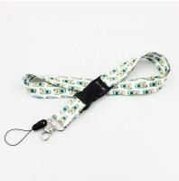 China Print Method Custom Design Round Nylon Lanyard with Logo Office Keychain Badge Holder for sale