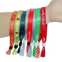 China Custom Printed Satin RFID Wristbands 350mm x 15mm for Event Festival Identification for sale