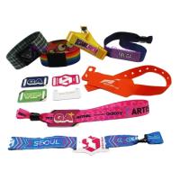 China Custom RFID Satin Fabric Wristbands 350x15mm for Event Festival Party Access Control for sale