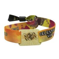 China Custom RFID Satin Fabric Wristbands 350x15mm for Event Festival Party Access Control for sale
