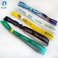 China Custom Colorful Woven Festival Fabric Wristbands 1.5x35cm Polyester Event Wristband for sale