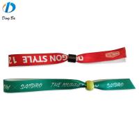 China Custom Colorful Woven Festival Fabric Wristbands 1.5x35cm Polyester Event Wristband for sale