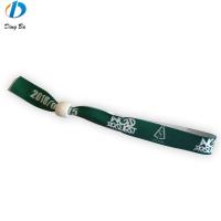 China Custom Colorful Woven Festival Fabric Wristbands 1.5x35cm Polyester Event Wristband for sale