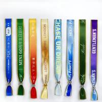 China Custom RFID Chip Satin Fabric Wristbands 1.5x35cm with Logo Printing for Events for sale