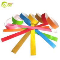 China Custom Printed Tyvek Wristband 250x19mm Waterproof Event Party Wristband TYK1056D for sale