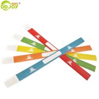 China Custom Printed Tyvek Wristband 250x19mm Waterproof Event Party Wristband TYK1056D for sale