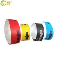 China Custom Printed Tyvek Wristband 250x19mm Waterproof Event Party Wristband TYK1056D for sale