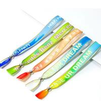 China Custom RFID Chip Wristbands 1.5x35cm Polyester Event Festival Fabric with Logo Printing for sale