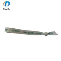 China Concert Events Green Polyester Woven Fabric Personalized Customized Bracelets Bangles for sale