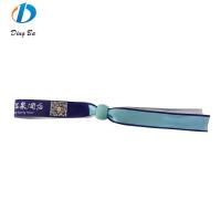 China Concert Events Green Polyester Woven Fabric Personalized Customized Bracelets Bangles for sale