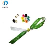 China Concert Events Green Polyester Woven Fabric Personalized Customized Bracelets Bangles for sale